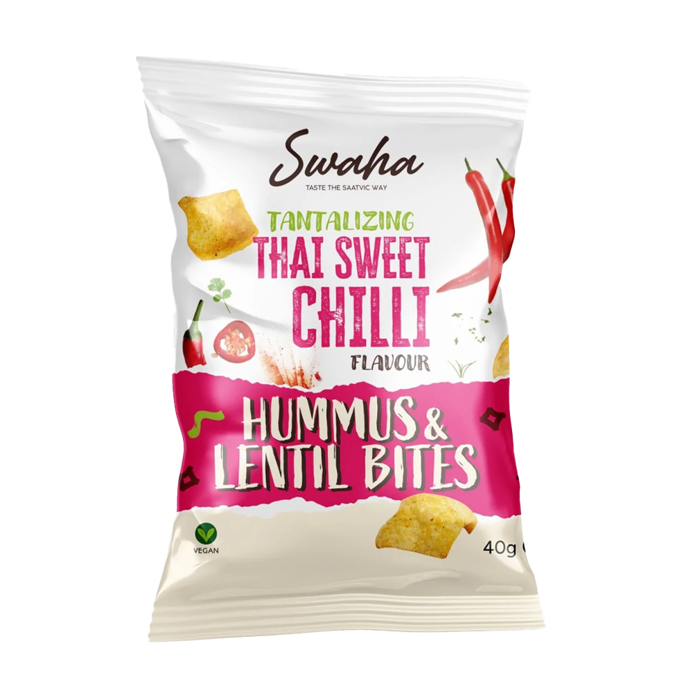 Thai Sweet Chilli- Lentil Hummus Bites 40g - Box Of 24 – MahaPrasad